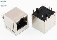 China 8P8C RJ45 Shielded Connector Vertical Type With LED Indicator Pipe for sale