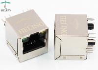 China 8P8C RJ45 Shielded Connector Vertical Type With LED Indicator Pipe for sale