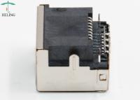 China 8 Pin RJ45 Female Jack Offset / Seeking PCB Tab Up Thru - Hole Type for sale