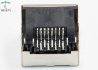 China 8 Pin RJ45 Female Jack Offset / Seeking PCB Tab Up Thru - Hole Type for sale
