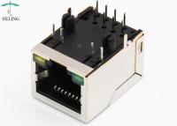 China 8P8C R/A RJ45 PCB Connector With LED Indicator Pipe For Networking for sale