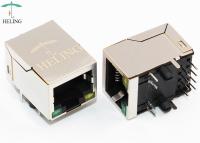 China 8P8C R/A RJ45 PCB Connector With LED Indicator Pipe For Networking for sale