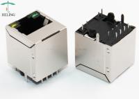China Vertical Type Magnetic RJ45 Connector 8P8C With LED Indicator Pipe Top Entry for sale