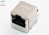 China Vertical Type Magnetic RJ45 Connector 8P8C With LED Indicator Pipe Top Entry for sale