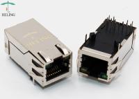 China Long Body 32.5mm 10P8C Integrated Magnetics RJ45 With Transformer 1000M Base - T Lan Jack  R/A THT LED for sale