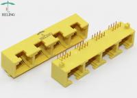 China 1 X 4 Ports Ee Rj45 Multiple Port Connectors / Right Angle Plug And Play RJ45 Bticino Lan Port for sale