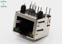 China 8P8C Shielded Modular Connectors DIP R / A Side Entry With GRE / YEL LED Indicator Pipe for sale