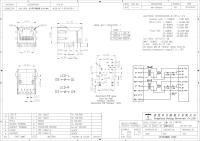 China R / A Tab Up 8P8C Modular Connector With 10 / 100 Base - T Integrated Magnetics for sale
