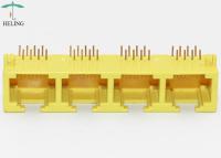 China 1x4 Port RJ45 Female Connector Right Angle MJ5388-Y014-HRN1 / RJ 45 Network Jack for sale