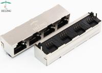 China Small 1x4 Port Right Angle Shielded RJ45 Jack 8p8c Connector MJ5688-B014-HPRD1 for sale