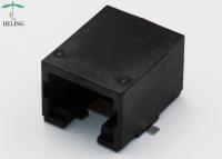 China 8P8C Unshielded SMT RJ45 Connector Right Angle MJ88-B211-RNS1 Black Color for sale
