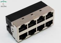 China 90 Degree Multiple Port RJ45 Female Jack MJ5988-B024-HRH1 1.5A 125VAC for sale