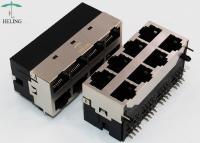 China 90 Degree Multiple Port RJ45 Female Jack MJ5988-B024-HRH1 1.5A 125VAC for sale
