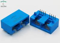 China Side Entry 1x2 Ports RJ45 Modular Jack Connector Thru - Hole MJ562208-U012-RN2 for sale