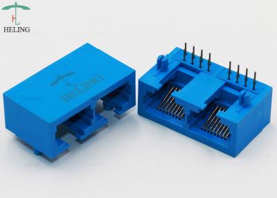 China Side Entry 1x2 Ports RJ45 Modular Jack Connector Thru - Hole MJ562208-U012-RN2 for sale