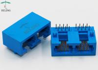China Side Entry 1x2 Ports RJ45 Modular Jack Connector Thru - Hole MJ562208-U012-RN2 for sale