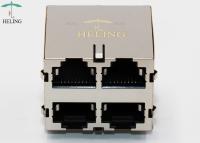 China OEM 2x2 Ports RJ45 Jack Modular Connector Thru - Hole MJ5988-B022-RS for sale
