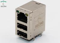 China Side Entry RJ45 Modular Jack USB Stacked Connector MU88-B031-CRL101 for sale