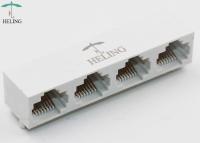 China ABS Resin Housing THT Rj45 Multiple Port Connectors MJ5688L-W014-BRN1 for sale
