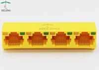 China R/A 1x4 Ports Right Angle RJ45 Connector MJ5688L-Y014-BRNL2 125VAC for sale