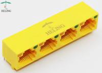 China R/A 1x4 Ports Right Angle RJ45 Connector MJ5688L-Y014-BRNL2 125VAC for sale