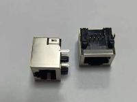 China Modular Right Angled Tab Up Shielded 8P8C RJ45 Connectors for sale