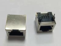 China Modular Right Angled Tab Up Shielded 8P8C RJ45 Connectors for sale