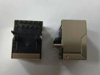 China PoE Tab UP Latch Integrated Magnetic RJ45 Connector RoHS Complaint for sale