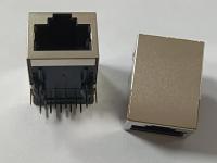 China PoE Tab UP Latch Integrated Magnetic RJ45 Connector RoHS Complaint for sale