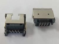 China Right Angle 8P8C Tab Down RJ45 Female PCB Connector for sale