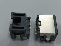 China SMT Offset / Overhangs PCB RJ45 Jack , Modular RJ45 PCB Connector for sale