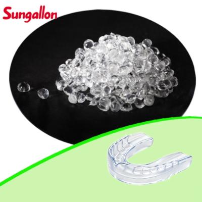 China Recyclable Transparent Soft TPE TPR Granules for Sports Mouthguards for sale