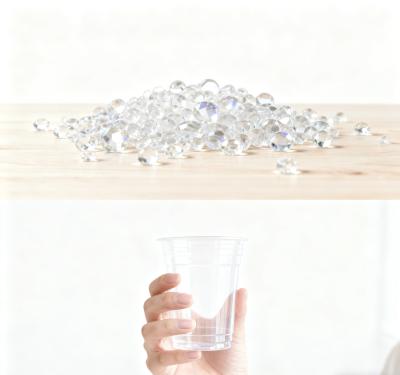 China Impact-Resistant High Gloss Transparent for Catering Events/Outdoor Camping Disposable Cups K-Resin for sale