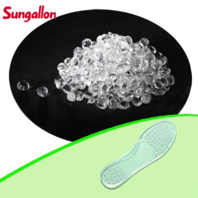 China Ultra-Soft Dry Touch Super Transparent TPE Granules for Insoles and Foot Care Products for sale