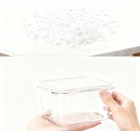 China Food-Contact Safe Glossy Impact-Resistant for Family Breakfast Prep/Office Lunch Boxes Transparent Food Containers K-Resin for sale