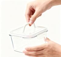 China Food-Contact Safe Glossy Impact-Resistant for Family Breakfast Prep/Office Lunch Boxes Transparent Food Containers K-Resin for sale