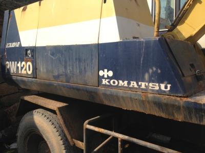 China USED KOMATSU PW120 WHEEL EXCAVATOR FOR SALE ORIGINAL JAPAN PW120 USED KOMATSU EXCAVATOR for sale