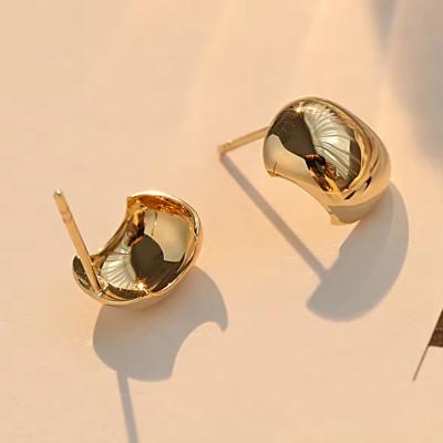 China 18K Rose Gold Engagement Earrings for Women - Au750 Solid Gold Wedding Jewelry 8.35x11mm for sale