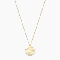 China Customized C-Wave 18K Light Yellow Gold Bar Necklace with Natural Moonstone - QICAI Model for sale