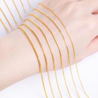 China 18K Yellow Gold Chopin Chain Necklace AU750 Solid 16''-28'' Lengths with Third Party Certification for sale