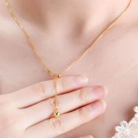 China 18K Yellow Gold Chopin Chain Necklace AU750 Solid 16''-28'' Lengths with Third Party Certification for sale