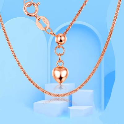 China 18K Yellow Gold Chopin Chain Necklace AU750 Solid 16''-28'' Lengths with Third Party Certification for sale