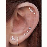 China 14K Gold Plumeria Full Hoop Earrings 7/8