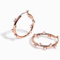 China 14K Gold Plumeria Full Hoop Earrings 7/8 Inch Hawaiian Craftsmanship 2.0 Grams for sale