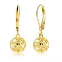 China 14K 18K 24K Gold Plumeria Full Hoop Earrings 20mm Durable Jewelry for Women for sale