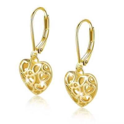 China 14K 18K 24K Gold Plumeria Full Hoop Earrings 20mm Durable Jewelry for Women for sale