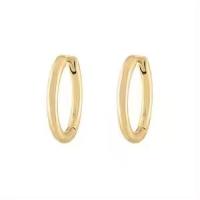 China 14K 18K 24K Gold Plumeria Full Hoop Earrings 20mm Essential Jewelry Collection for sale