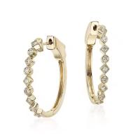 China 14K 18K 24K Gold Plumeria Full Hoop Earrings Essential Jewelry Collection for sale