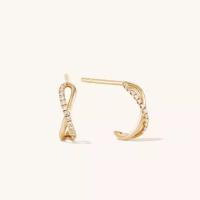 China 14K 18K 24K Gold Plumeria Full Hoop Earrings Essential Jewelry Collection for sale