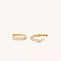 China 14K 18K 24K Gold Plumeria Full Hoop Earrings Essential Jewelry Collection for sale